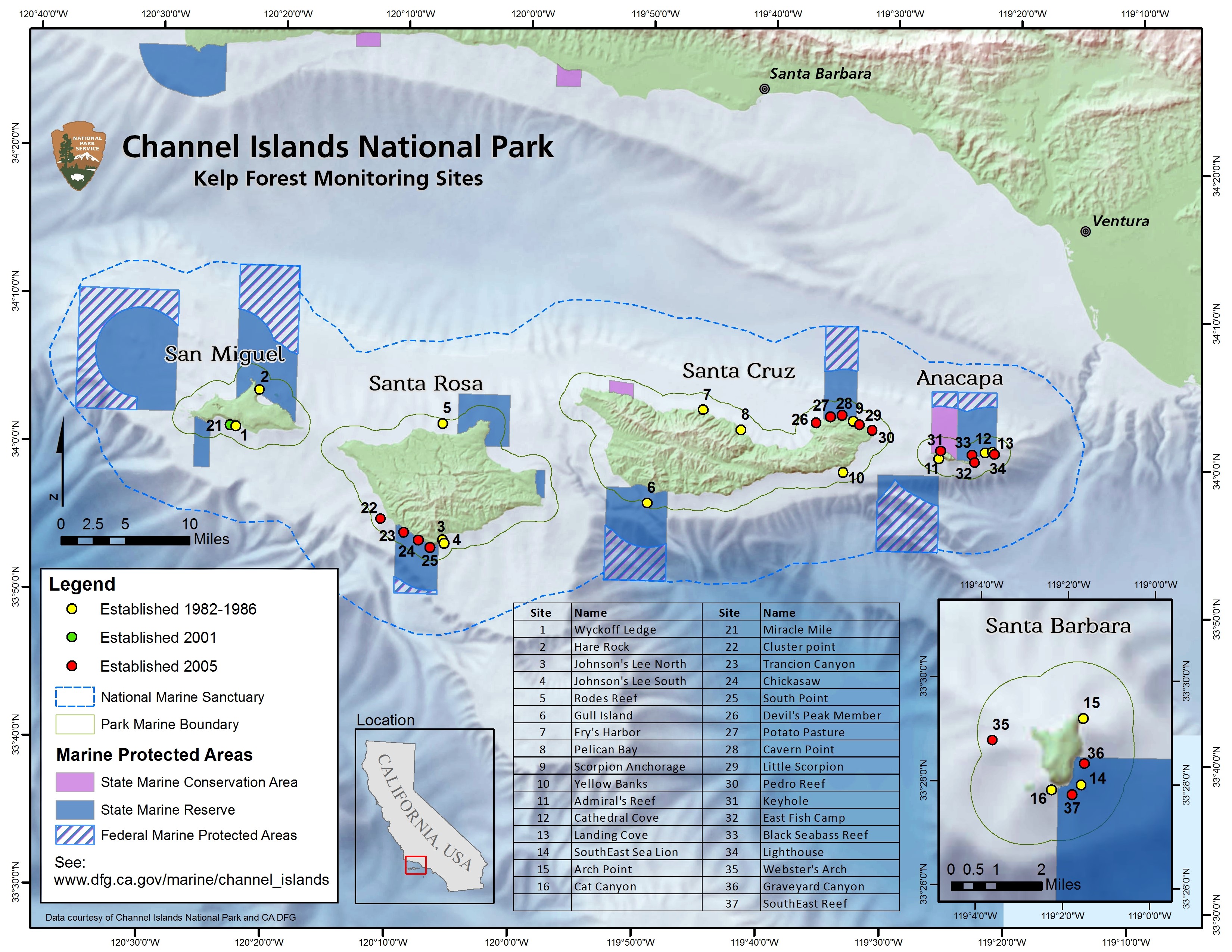 Channel Islands National Park Map
